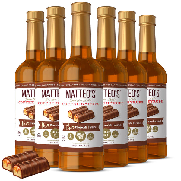 Sugar Free Coffee Syrup, Chocolate Caramel (1L) - Matteo's Coffee Syrup