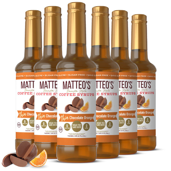 Sugar Free Coffee Syrup, Chocolate Orange - Matteo's Coffee Syrup