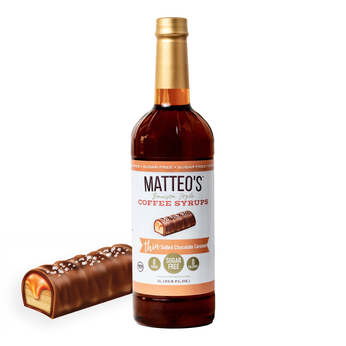 Sugar Free Coffee Syrup, Salted Chocolate Caramel (1L) - Matteo's ...